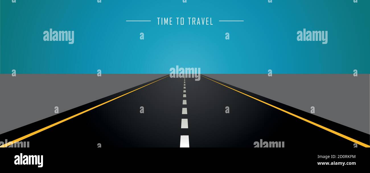 asphalt road time to travel background vector illustration EPS10 Stock ...