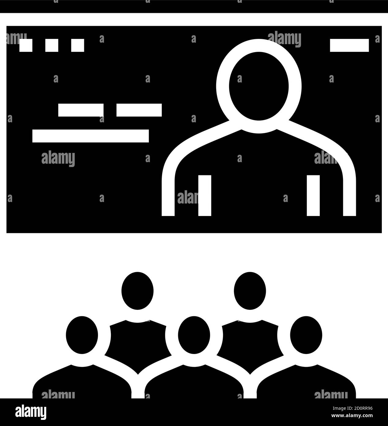 online teaching group glyph icon vector illustration Stock Vector Image ...