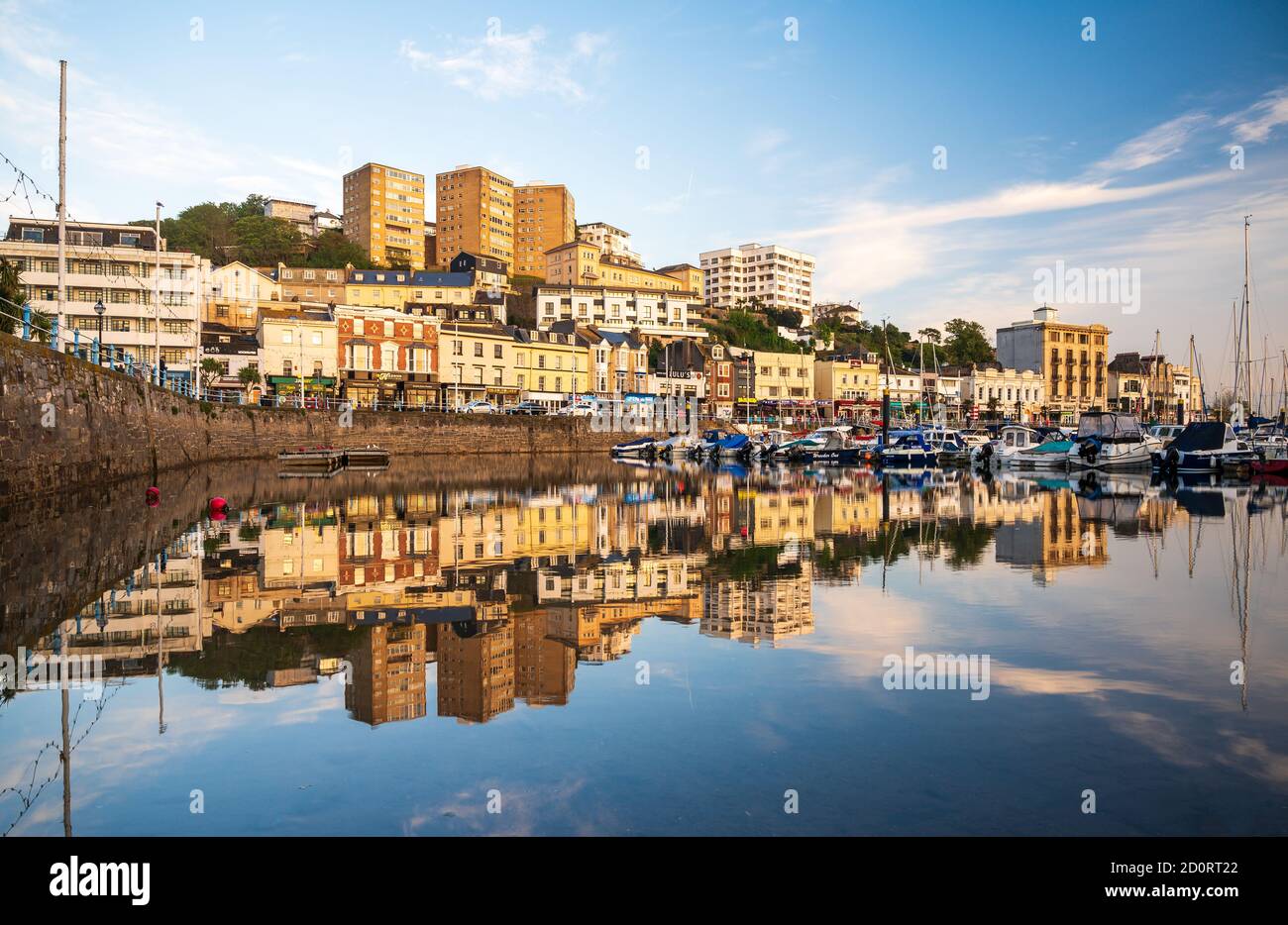 Torquay Harbour Reflections Stock Photo - Alamy
