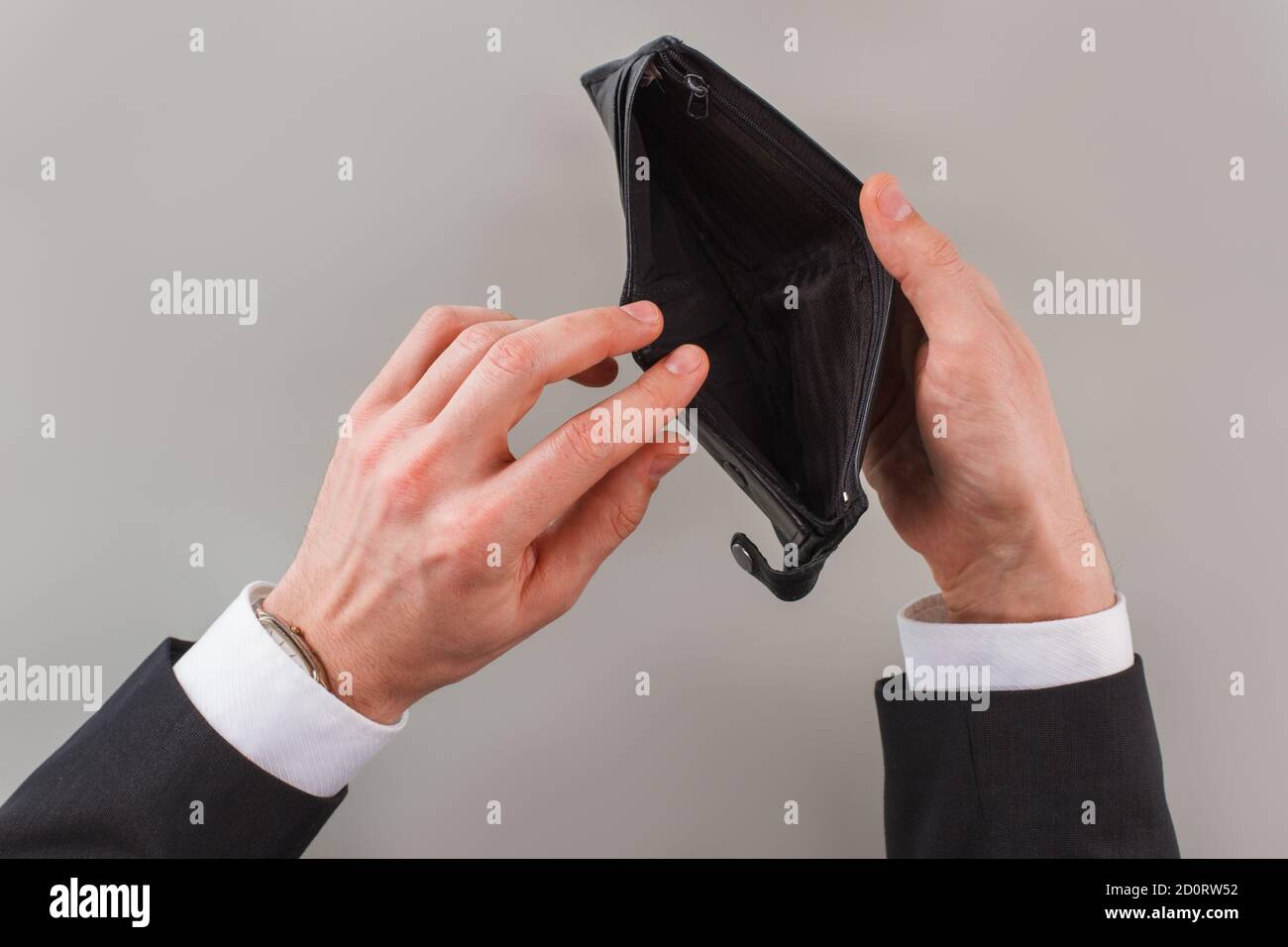 Empty open hands wallet poor crisis shopping money hi-res stock ...