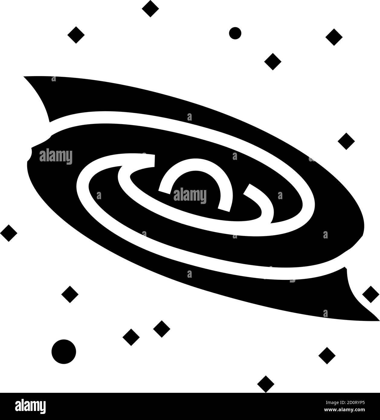milky way galaxy glyph icon vector illustration Stock Vector Image ...