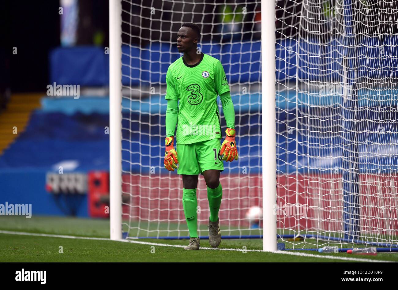 Chelsea goalkeeper Edouard Mendy during the Premier League match at ...
