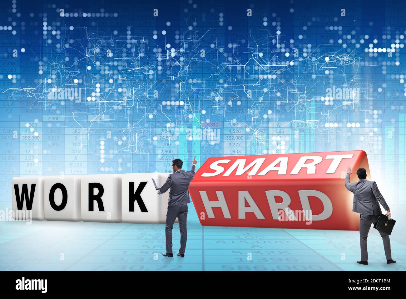 Concept of working smarter not harder Stock Photo - Alamy