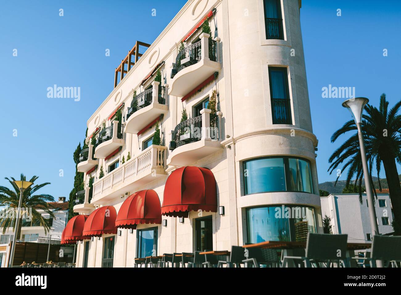 A beautiful three-storey hotel in vintage style, on the waterfront of ...