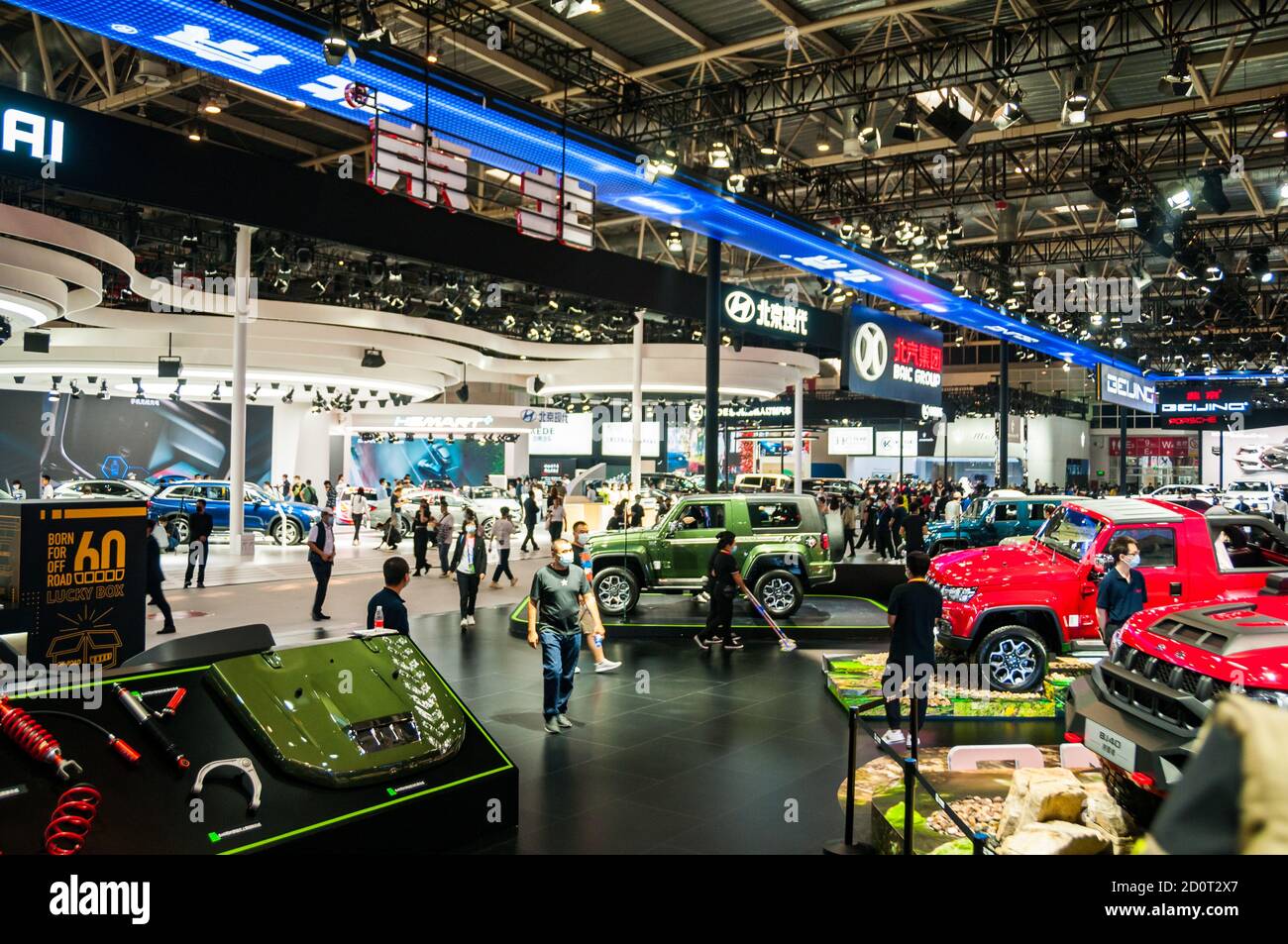The 2020 Beijing Auto Show seen from the BAIC Group booth Stock Photo ...
