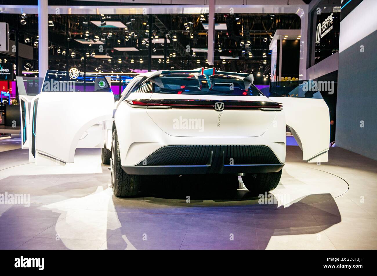 Chang'an Vision V concept EV seen at the 2020 Beijing Auto Show Stock ...