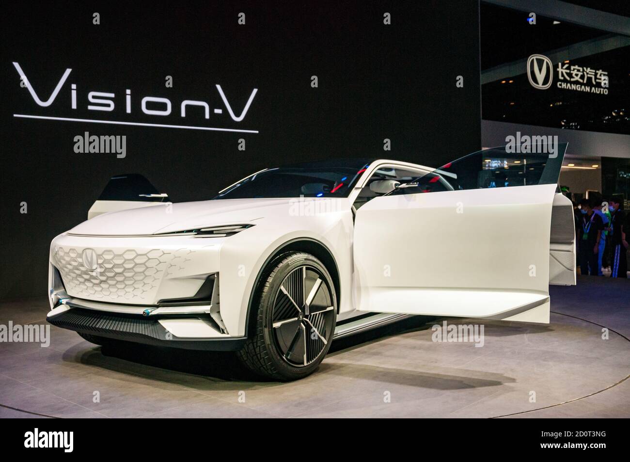Chang'an Vision V concept EV seen at the 2020 Beijing Auto Show Stock ...