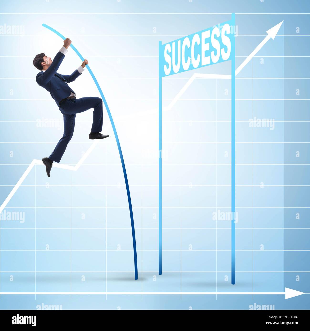 Businessman pole vaulting over hi-res stock photography and images - Alamy