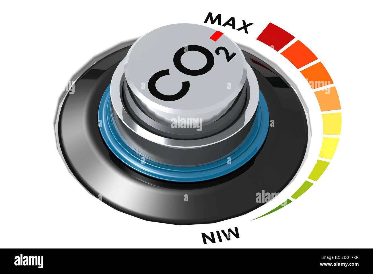 Carbon dioxide control knob dial, 3D rendering Stock Photo - Alamy