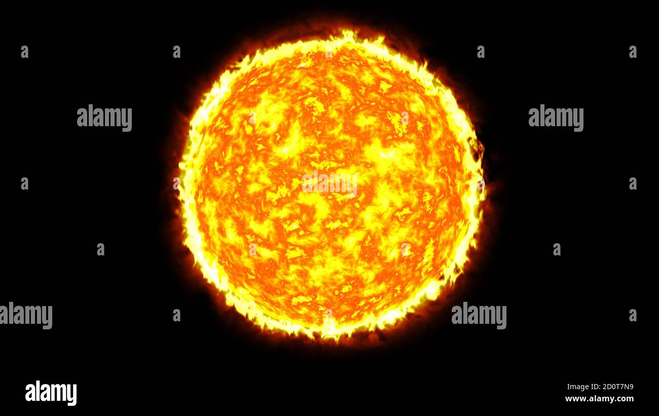 sun solar system with fire Stock Photo - Alamy