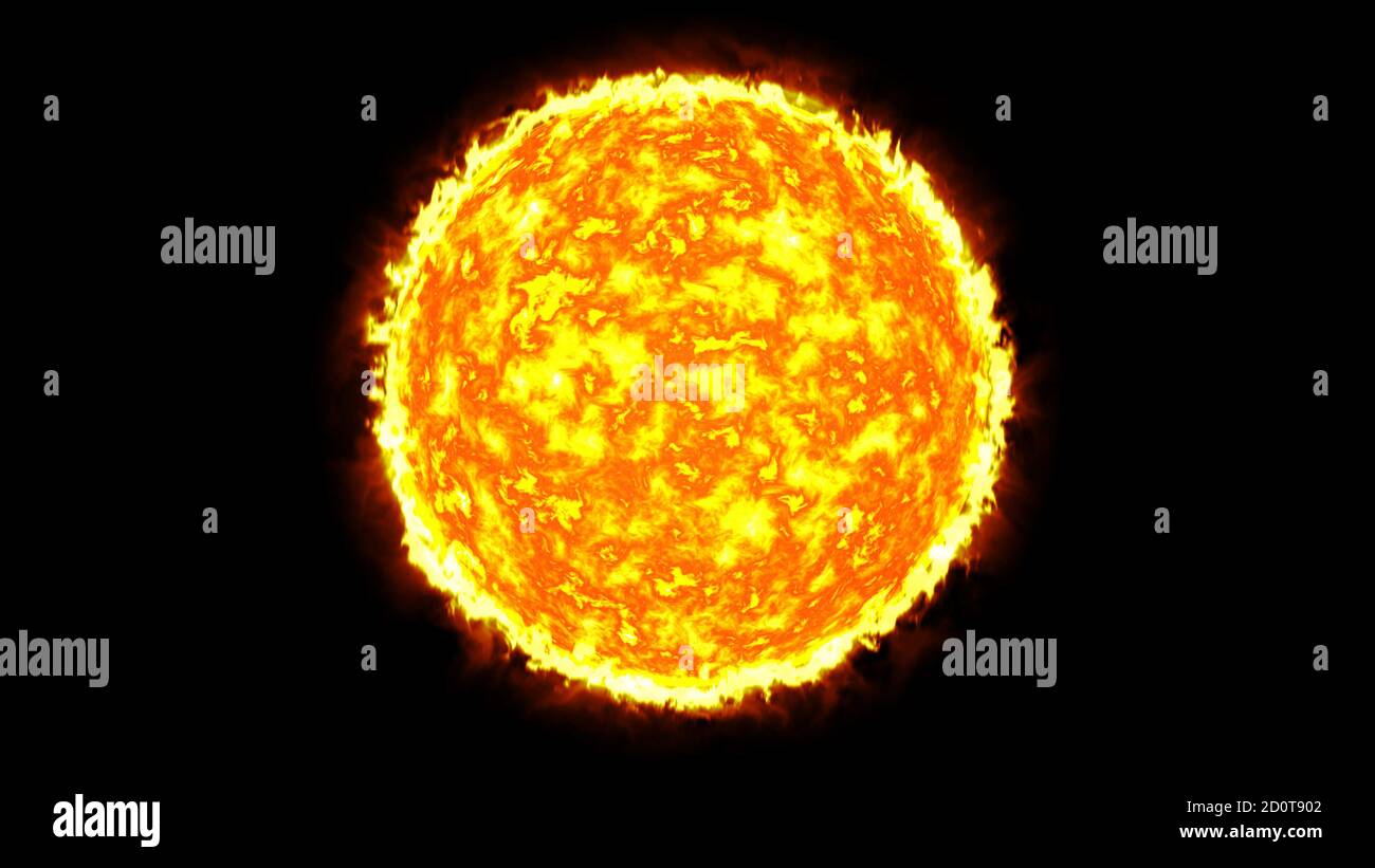 sun solar system with fire Stock Photo - Alamy