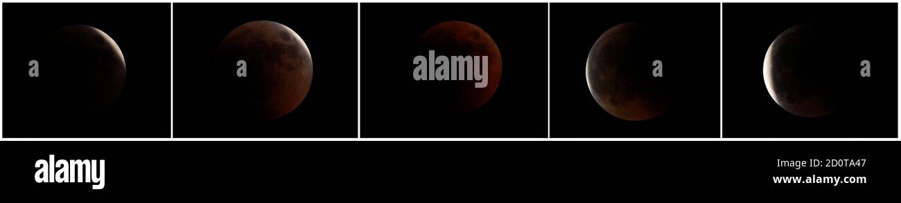 Phases of a lunar eclipse hi-res stock photography and images - Alamy