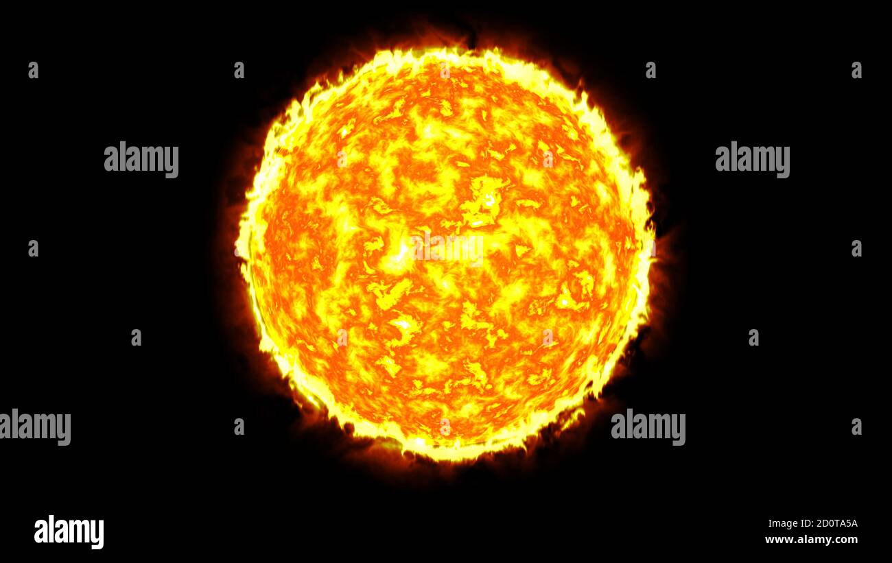 sun solar system with fire Stock Photo - Alamy