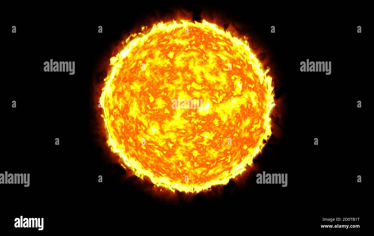 sun solar system with fire Stock Photo - Alamy
