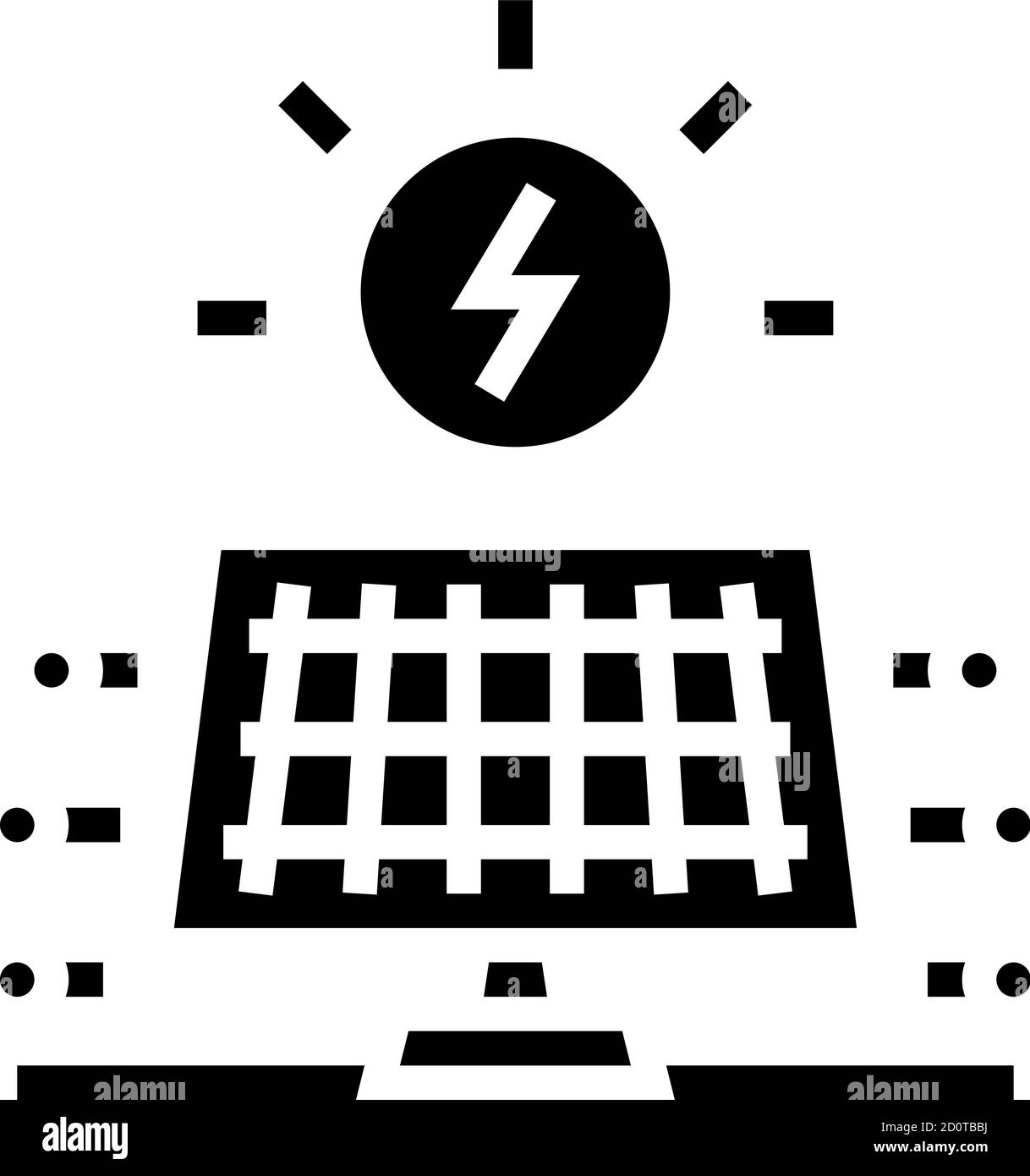 solar electrical panel glyph icon vector illustration Stock Vector ...