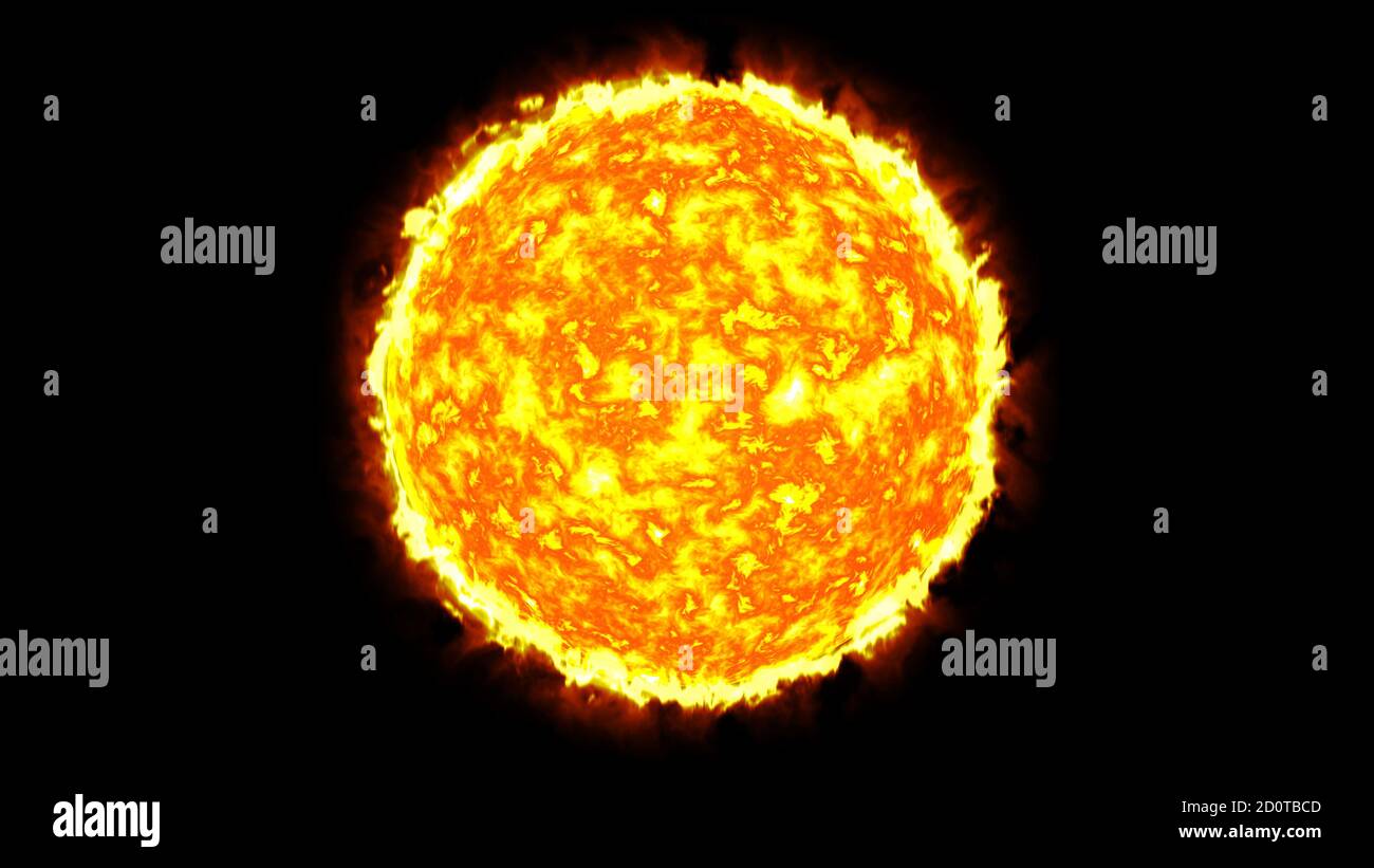 sun solar system with fire Stock Photo - Alamy