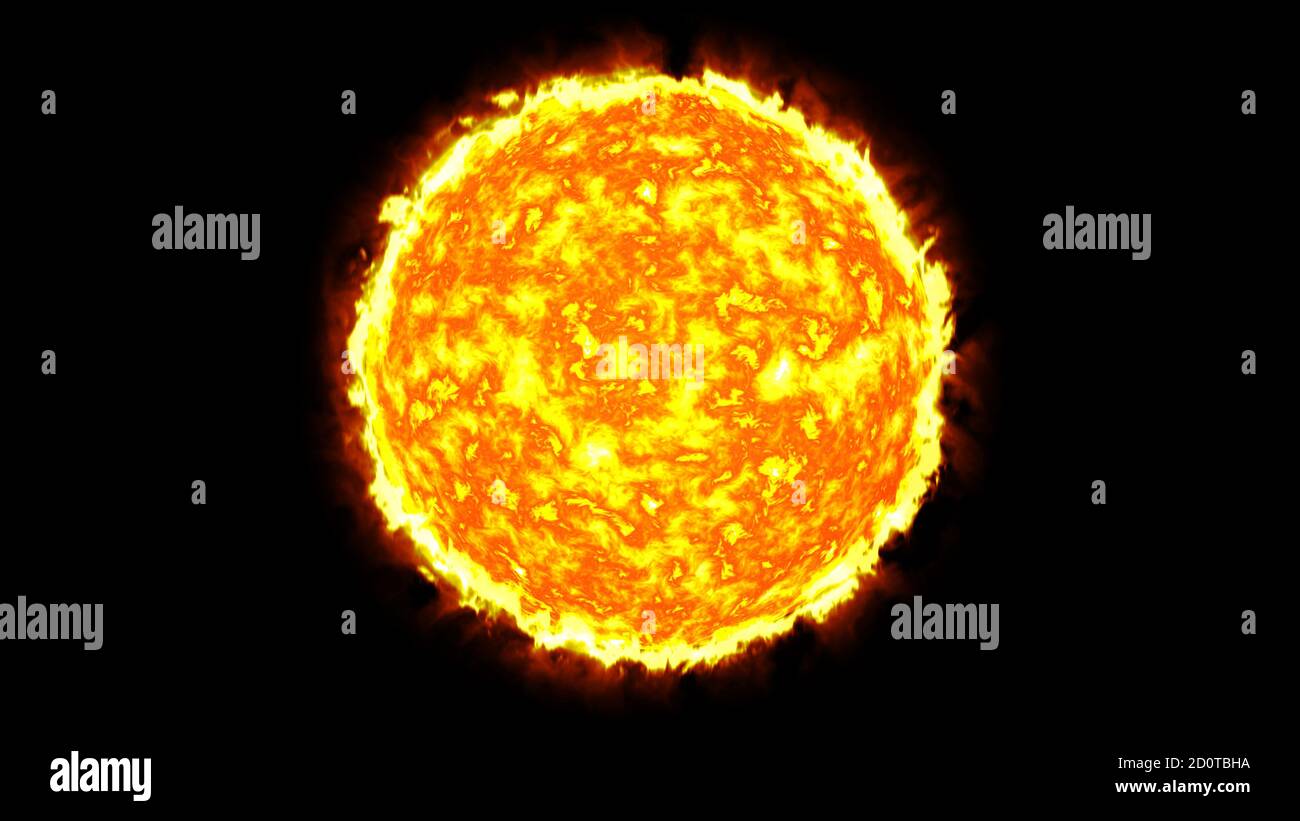 sun solar system with fire Stock Photo - Alamy