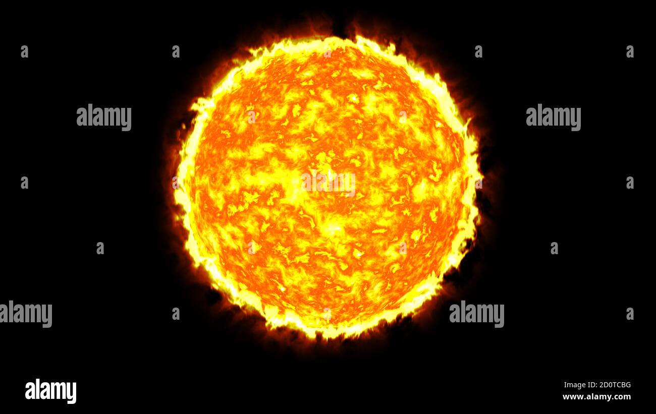sun solar system with fire Stock Photo - Alamy