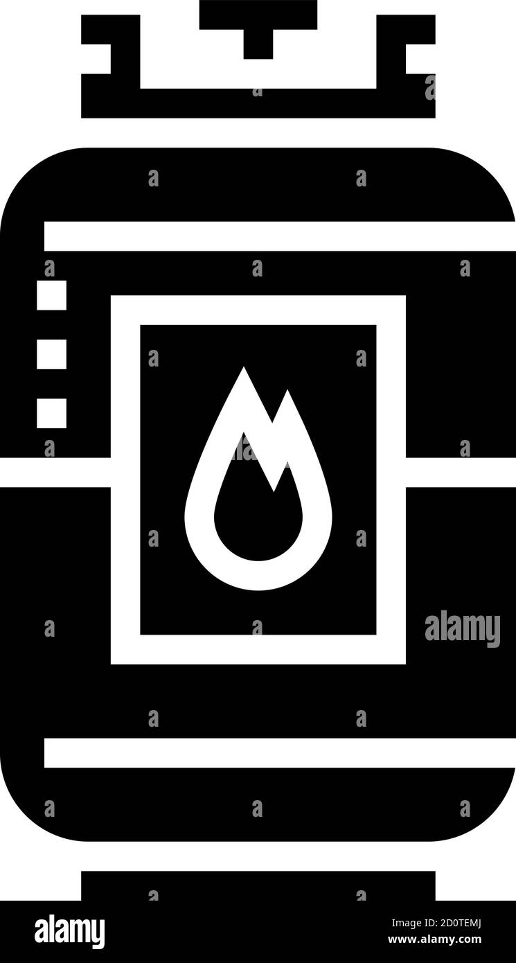 gas barrel glyph icon vector black illustration Stock Vector Image ...