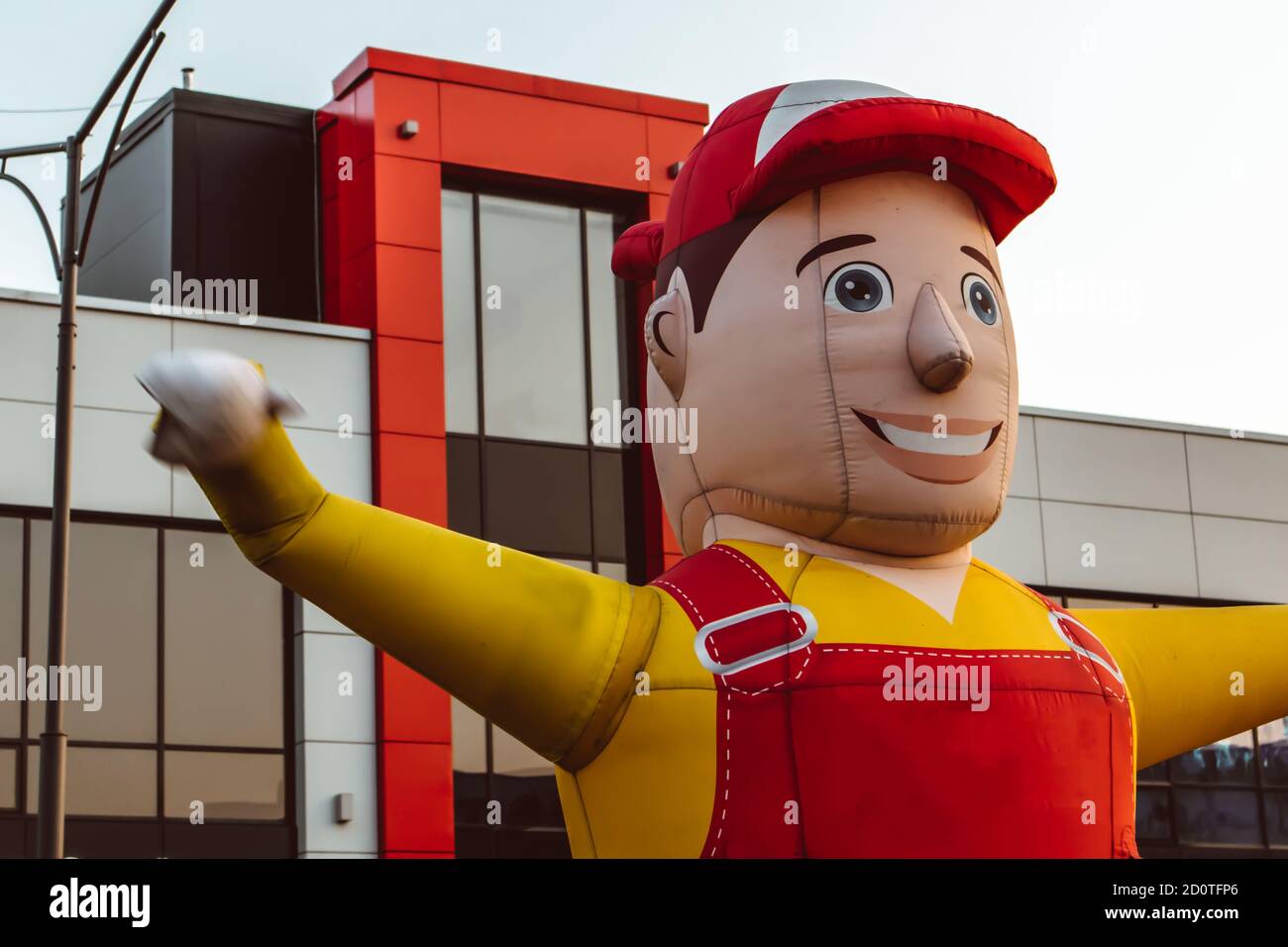 advertising man inflatable promotion balloon boy move dance welcome ...