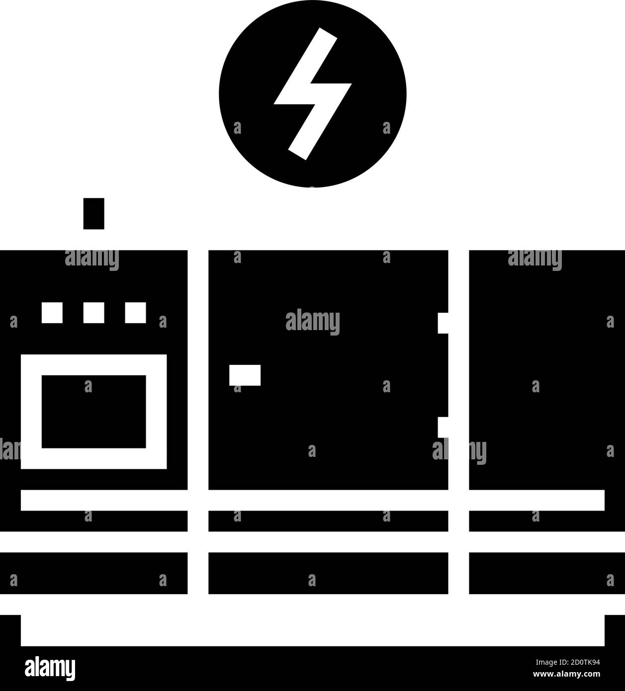 electrical equipment glyph icon vector black illustration Stock Vector ...