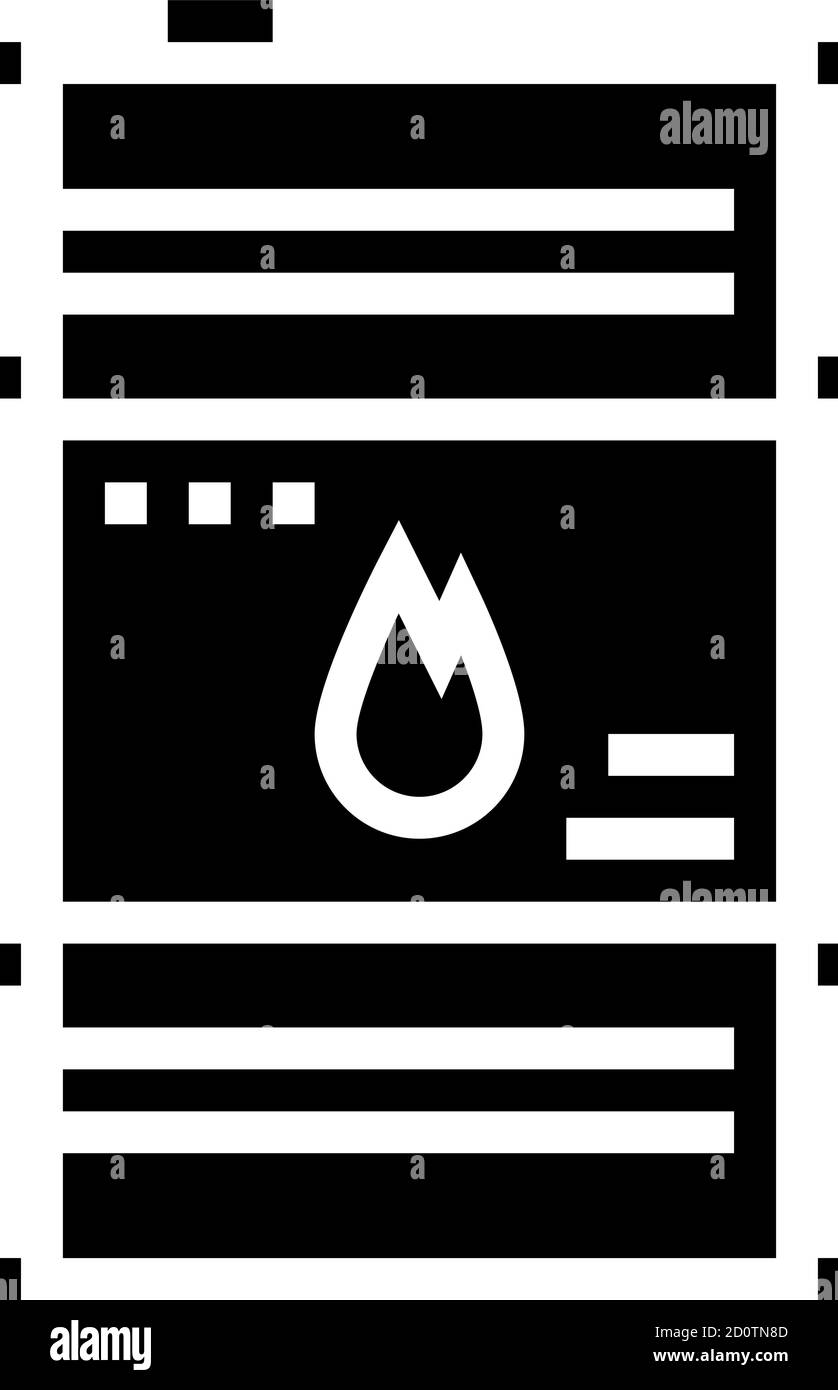 fuel barrel glyph icon vector black illustration Stock Vector Image ...
