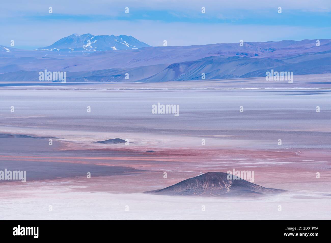 Salar or Salt Desert of Antofalla in La Puna de Atacama, in the ...