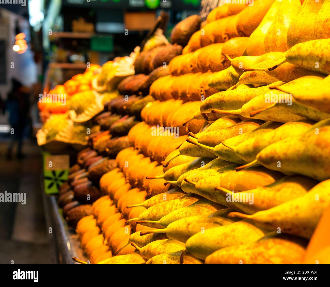 BARCELONA, CATALONIA/SPAIN - 22 JANUARY 2019: Boqueria Market - food ...