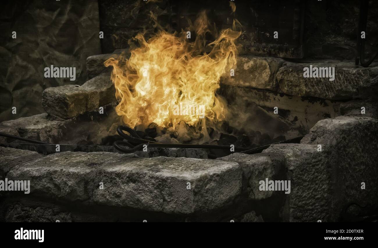 Fire flames moving in fire disasters of nature, detail Stock Photo - Alamy