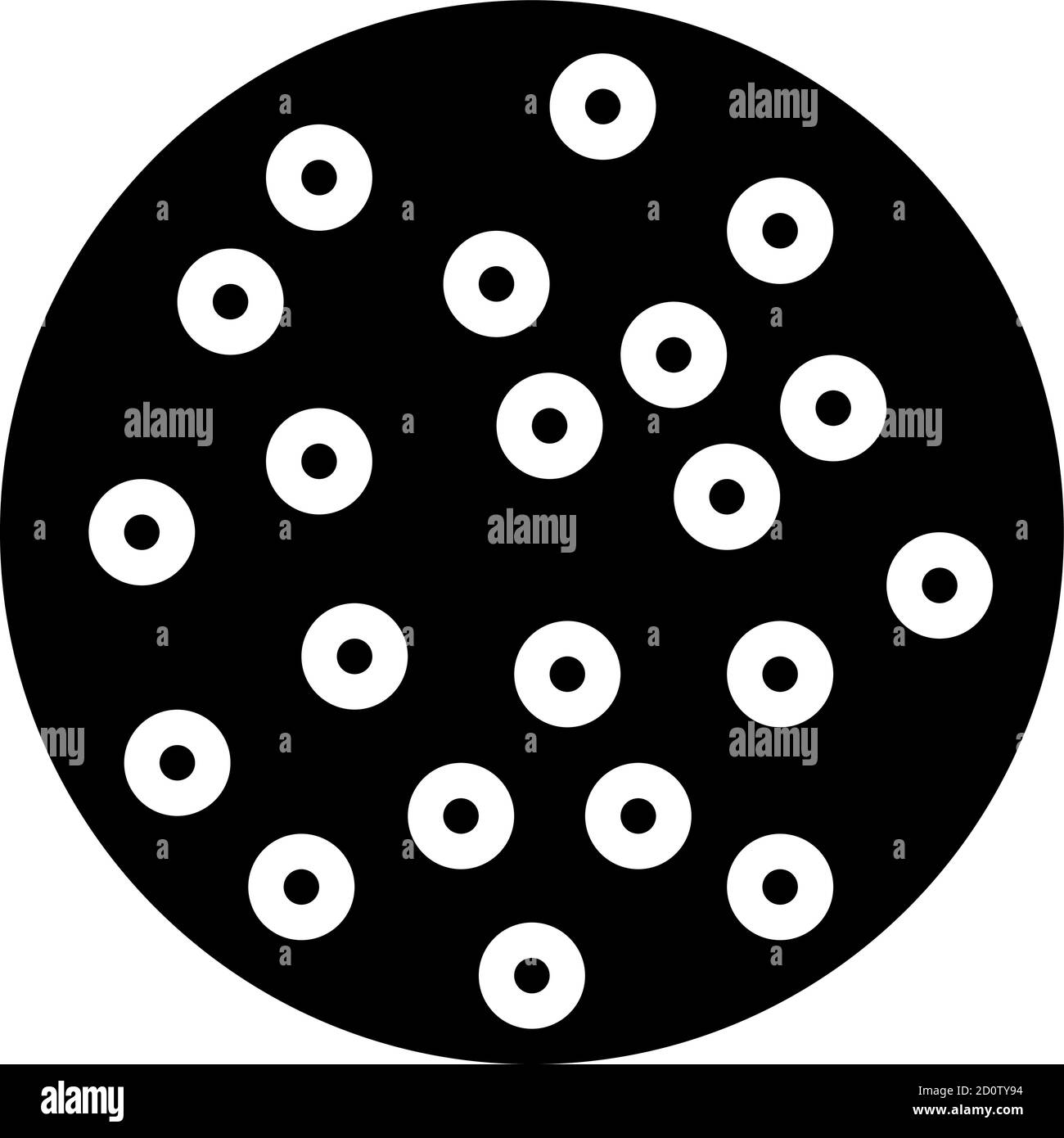 Lichen Planus Skin Disease Glyph Icon Vector Illustration Stock Vector