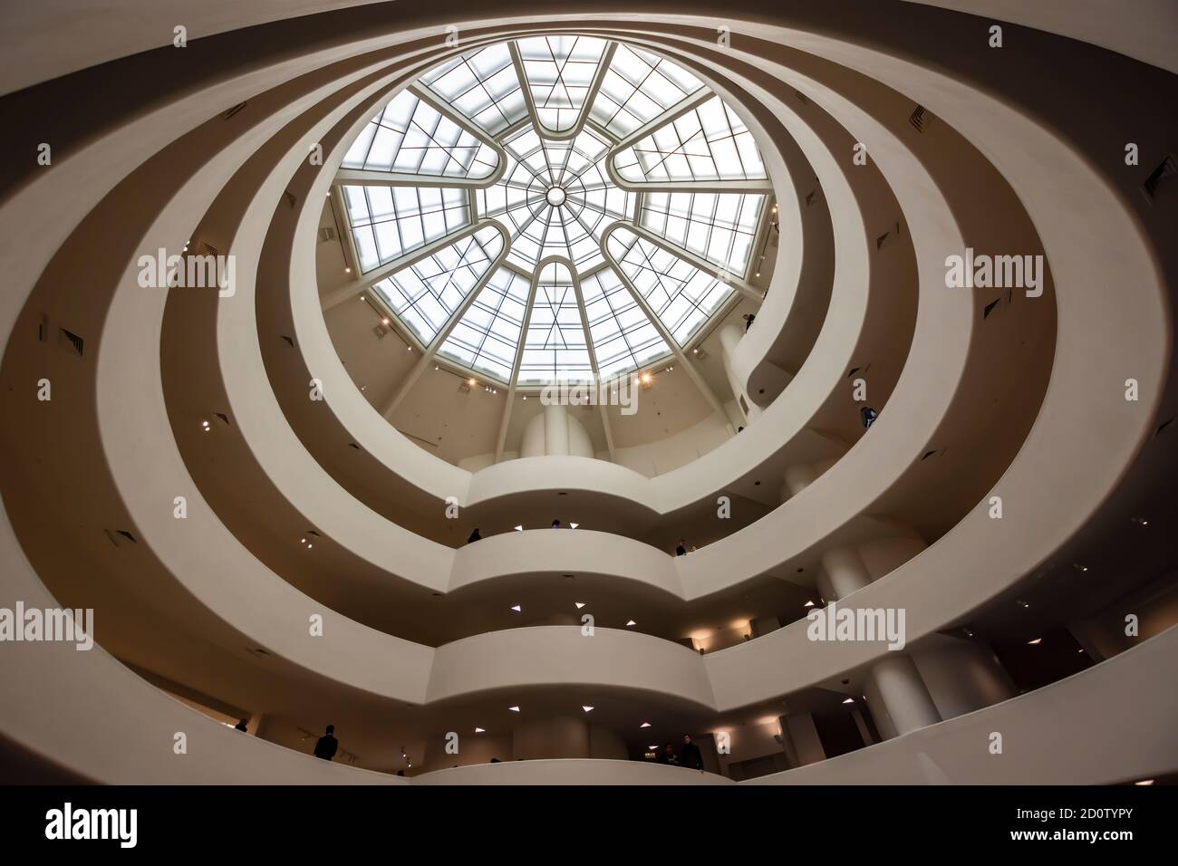New York, United States of America - December 8, 2019. The atrium of ...