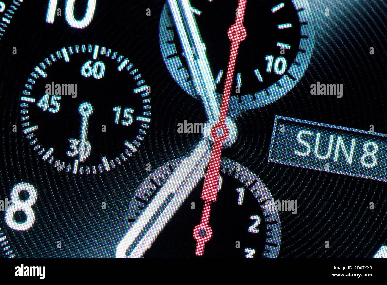Digital Clock details - close up Stock Photo - Alamy