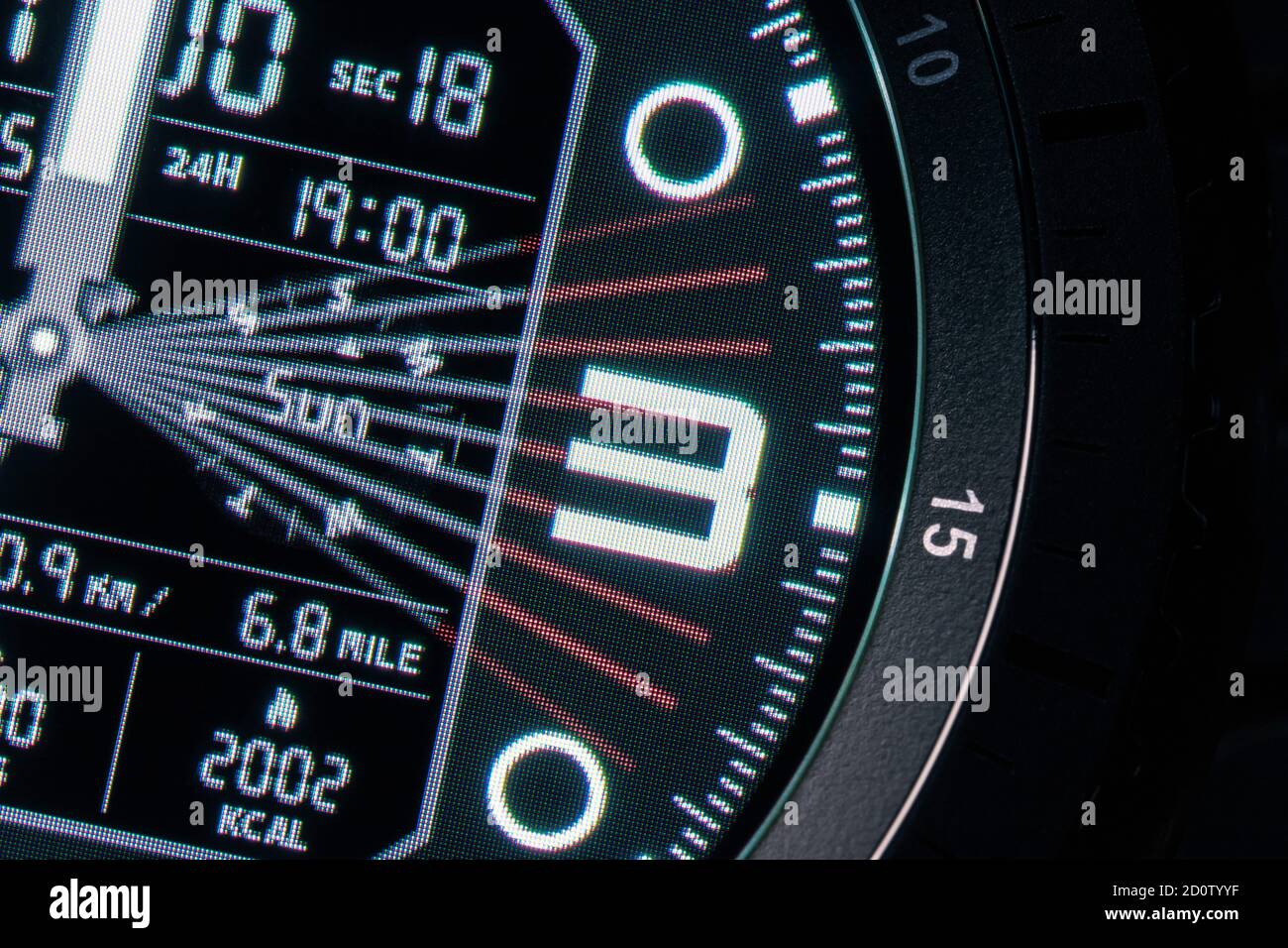 Digital Clock details - close up Stock Photo - Alamy