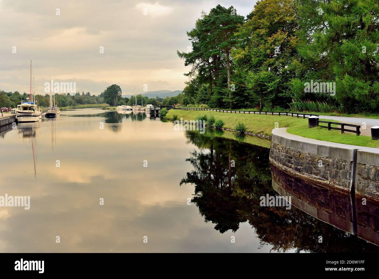 The Caledonian canal at Banavie Stock Photo - Alamy
