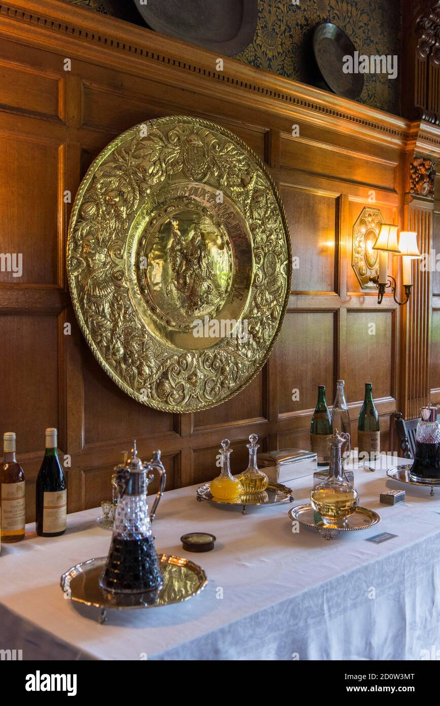 Interior view, Victorian Manor Lanhydrock House, National Trust, Bodmin ...