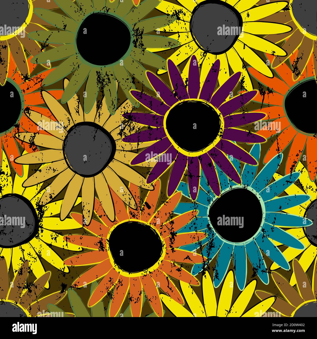 Daisy flower painting Stock Vector Images - Alamy