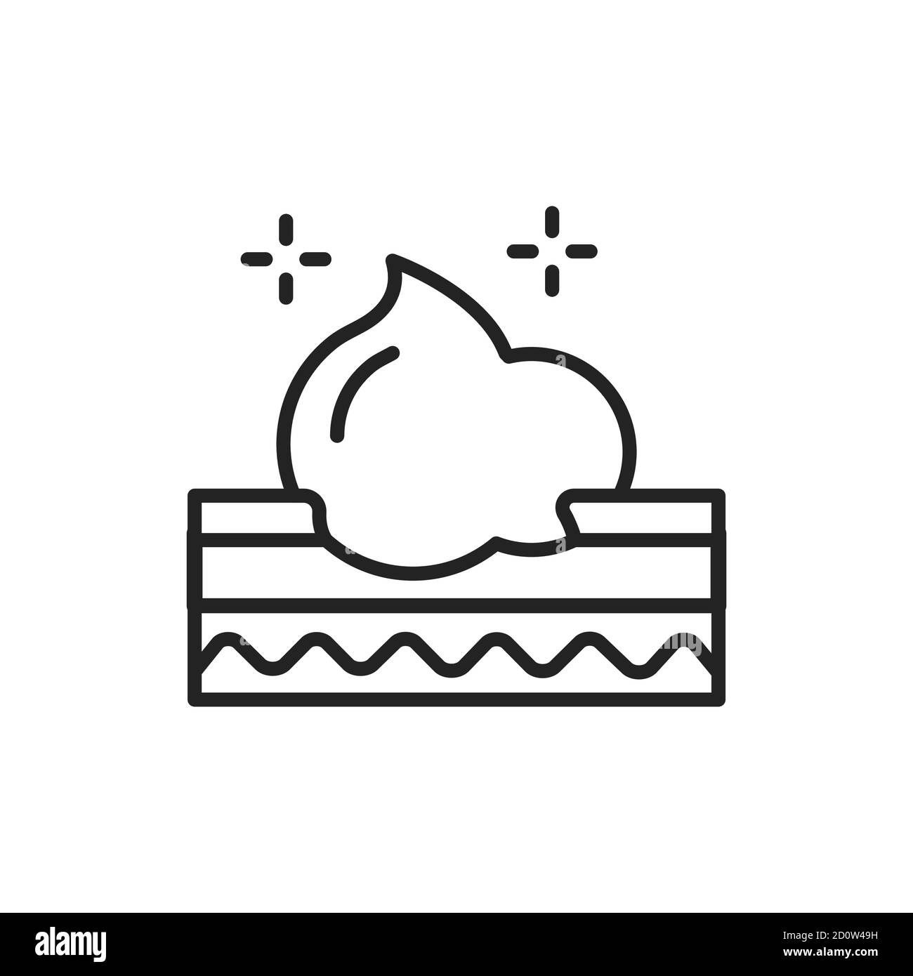 Collagen skin cream icon Black and White Stock Photos & Images - Alamy