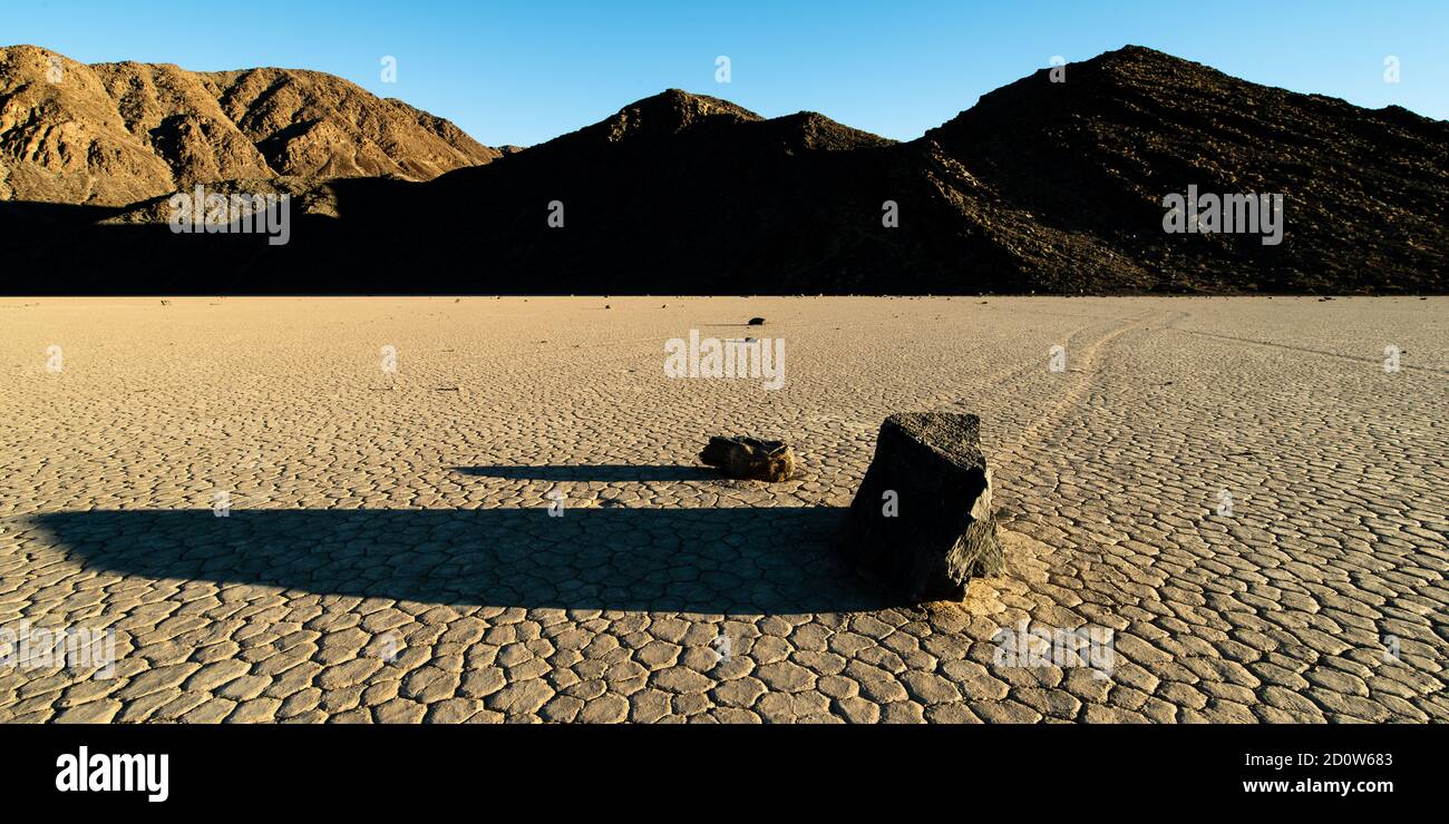 The sailing stones of Racetrack Playa Stock Photo - Alamy