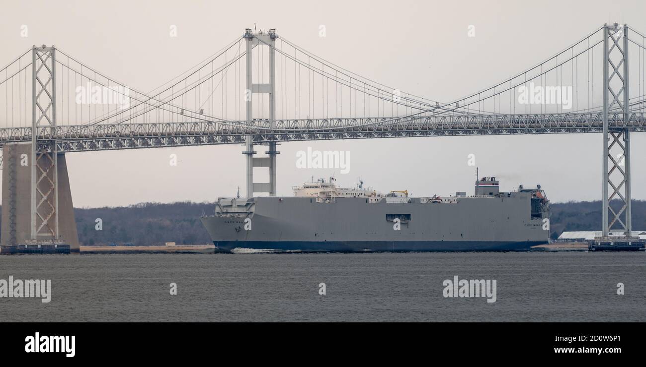 The Cape Wrath sailing under the Chesapeake Bay Bridge in Bay City, MD ...