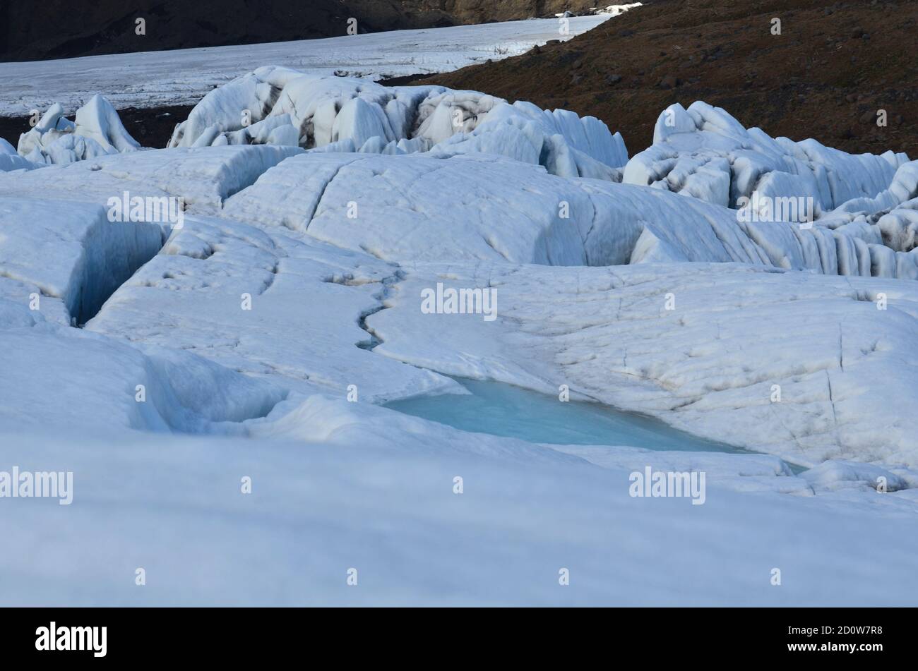 Amazing frozen blue ice on Skaftafell Glacier Stock Photo - Alamy
