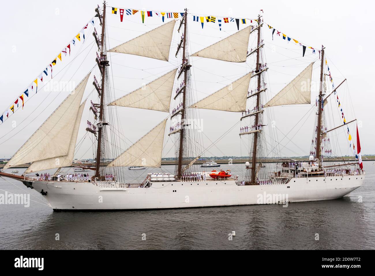 Boston, Massachusetts. 13th June, 2017. Tall Ship of Peru during Parade ...