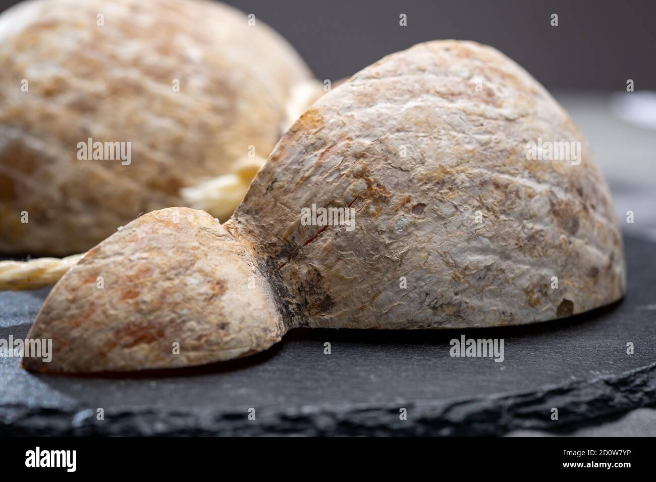 Italian semi hard matured caciocavallo cheese, handmade and aged in ...
