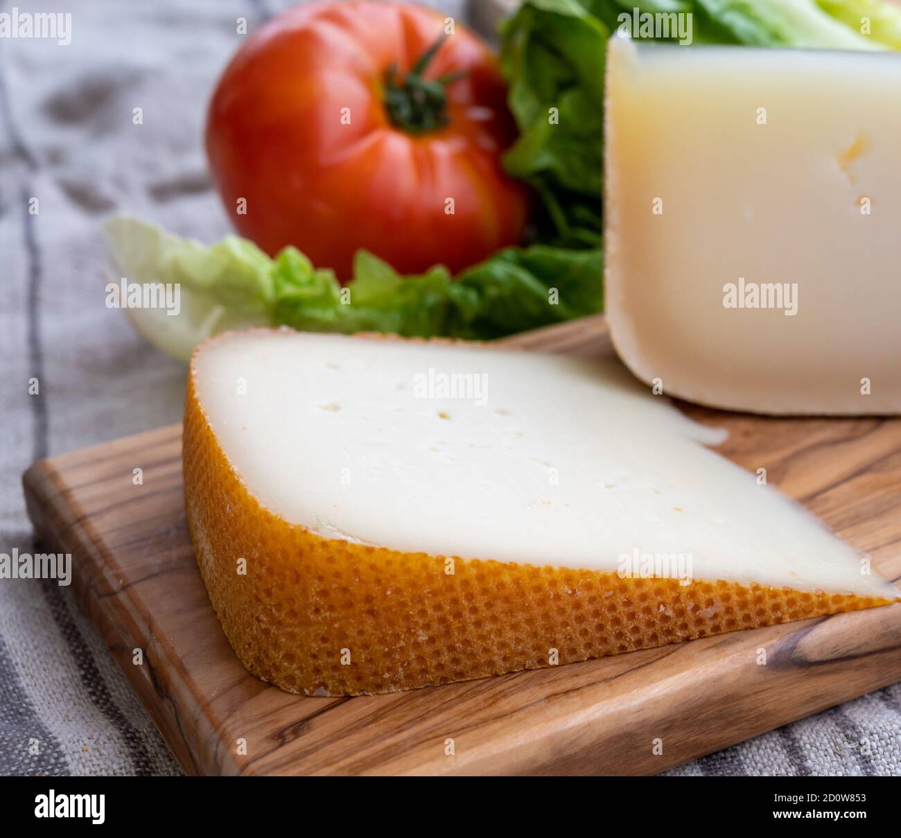 Cheese collection, French fol epi cheese with many little holes, etorki ...