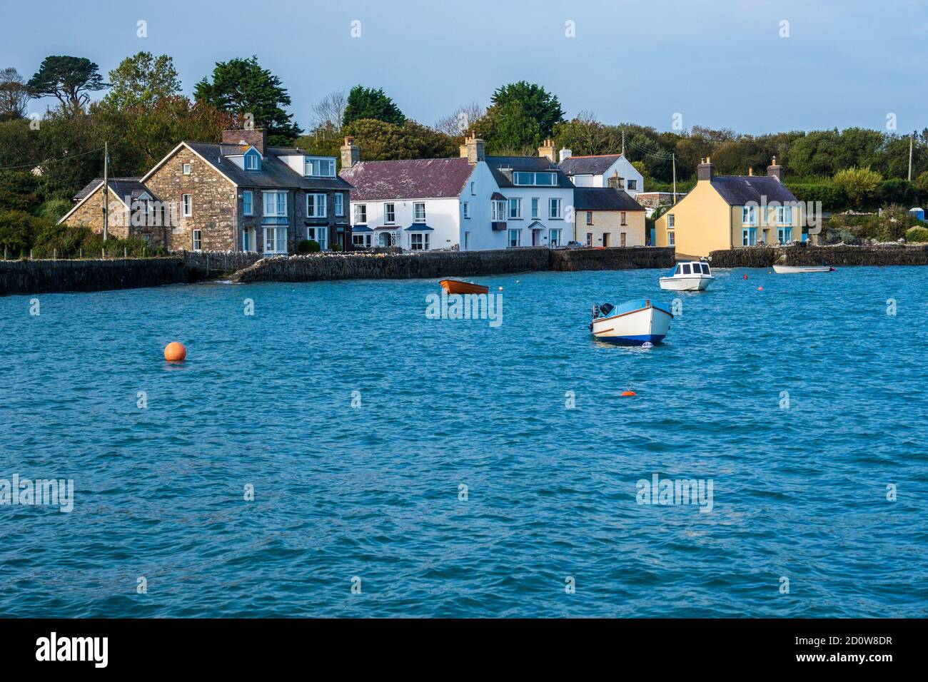 Cottages next to the sea. The Parrog, Newport, Pembrokeshire Stock ...
