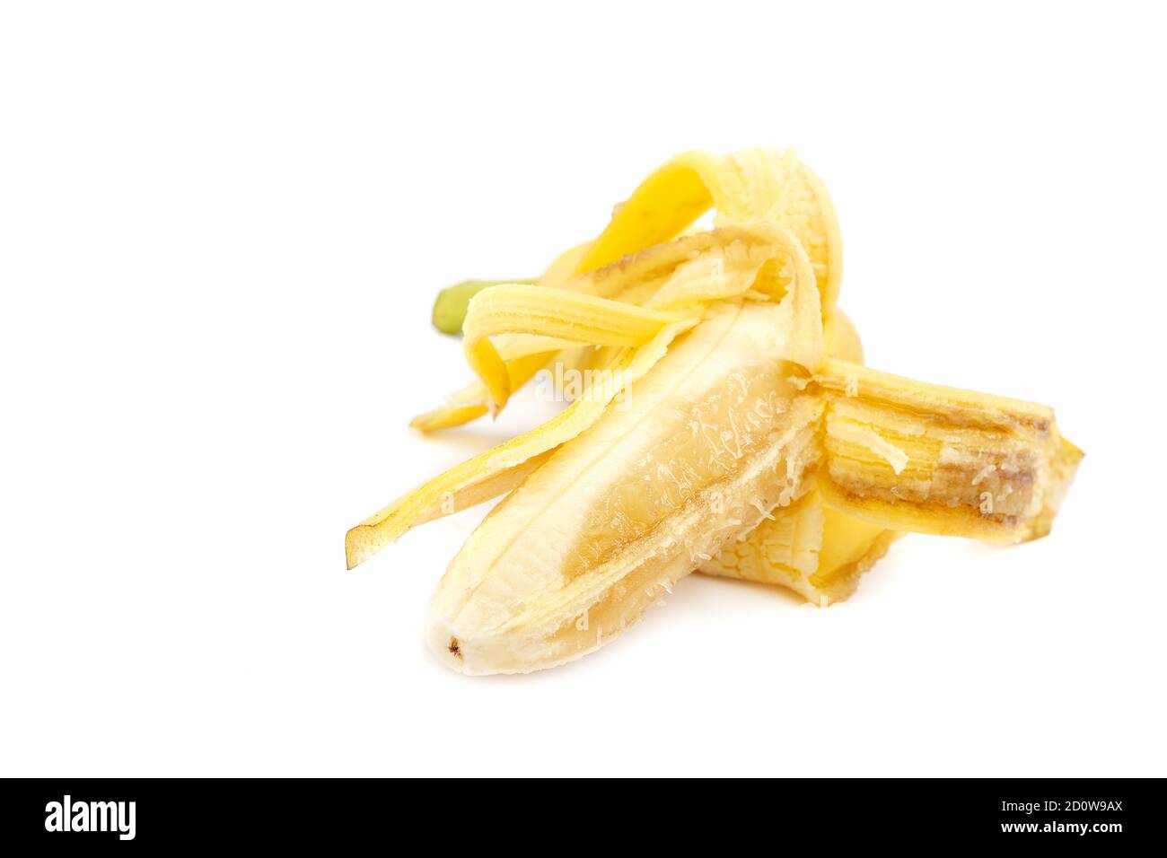 Banana with decay isolated on white background Stock Photo - Alamy
