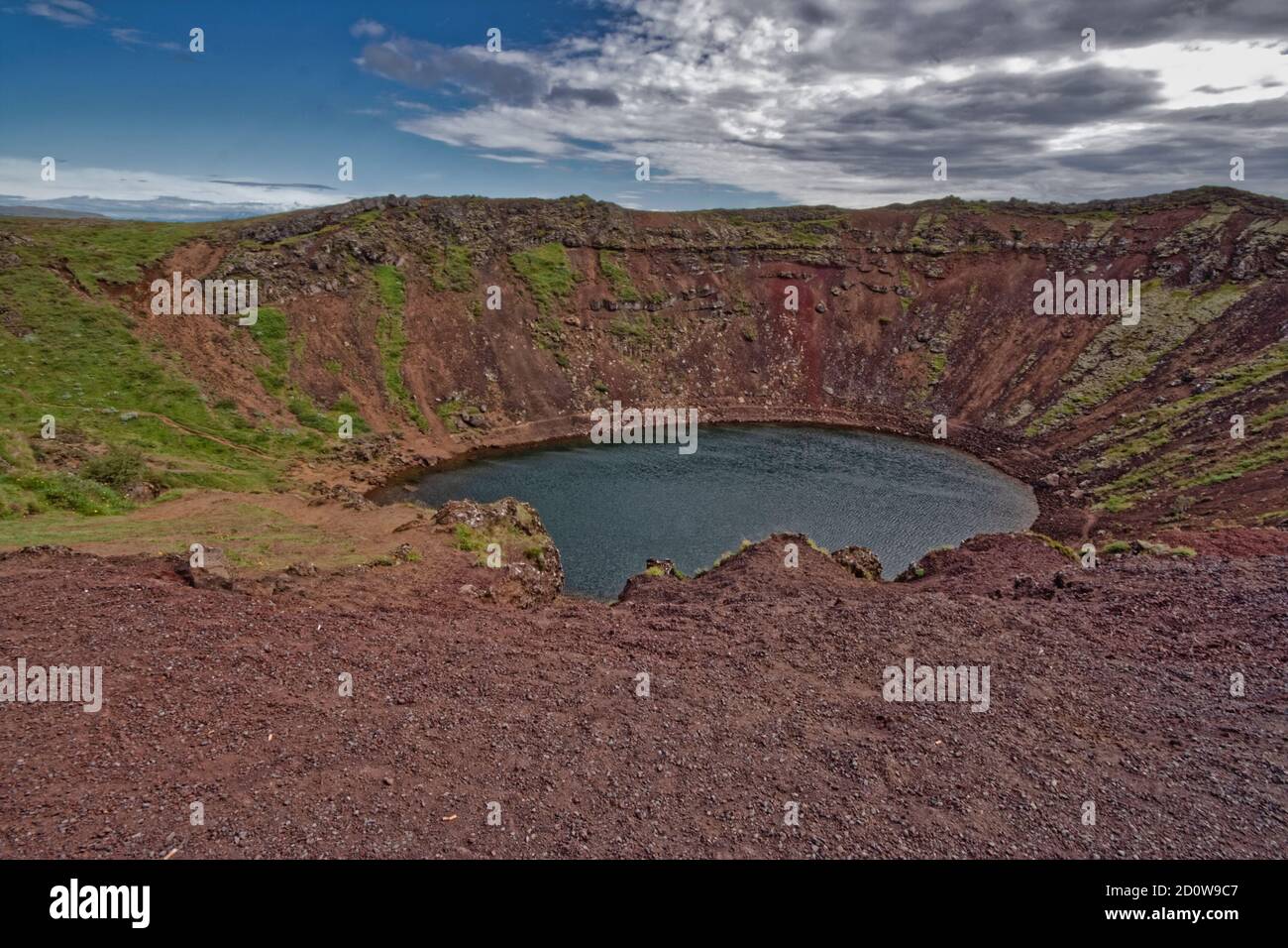 Dead volcano crater in Iceland Stock Photo - Alamy