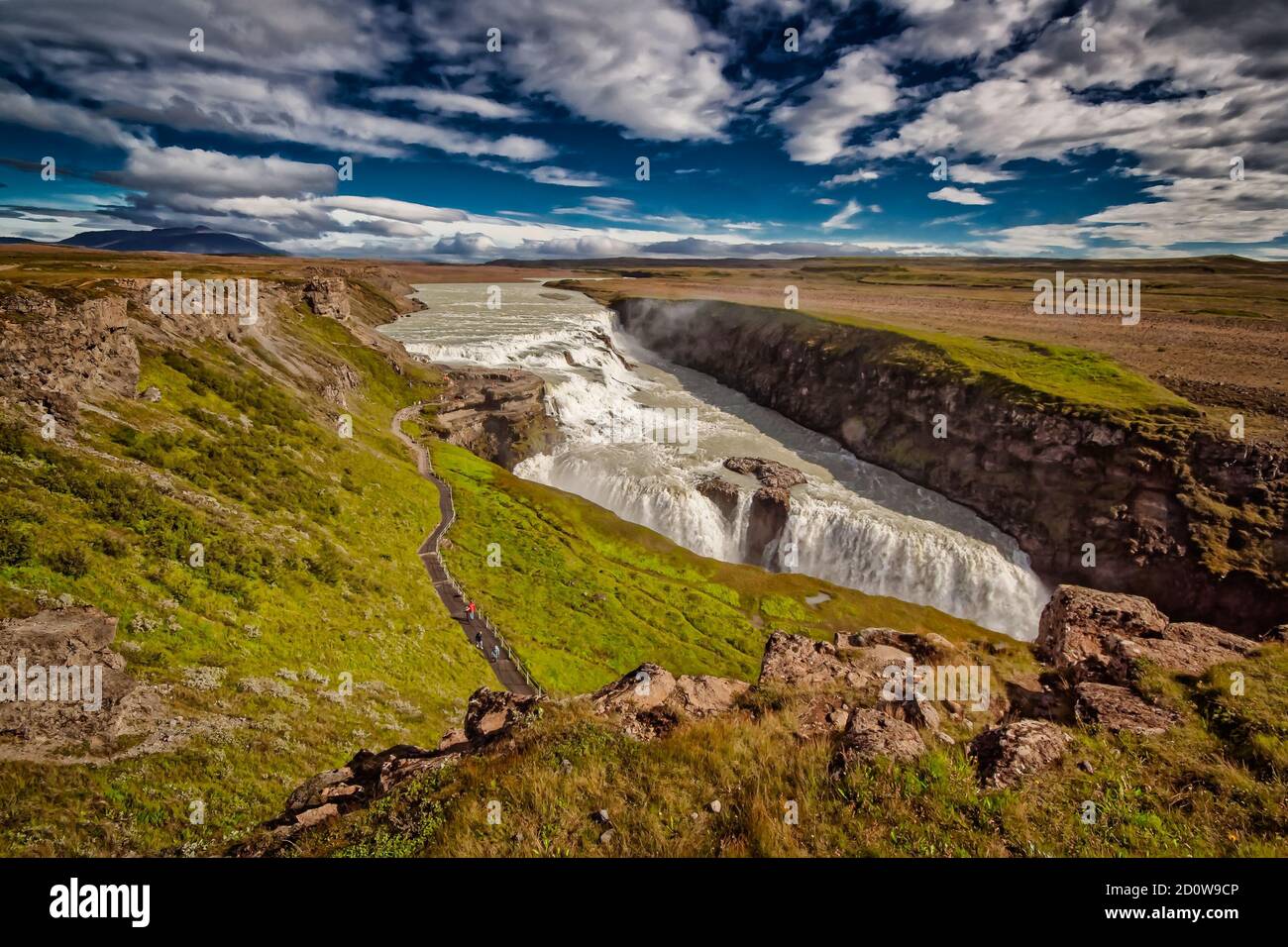Gullfoss waterfalls in Iceland Stock Photo - Alamy