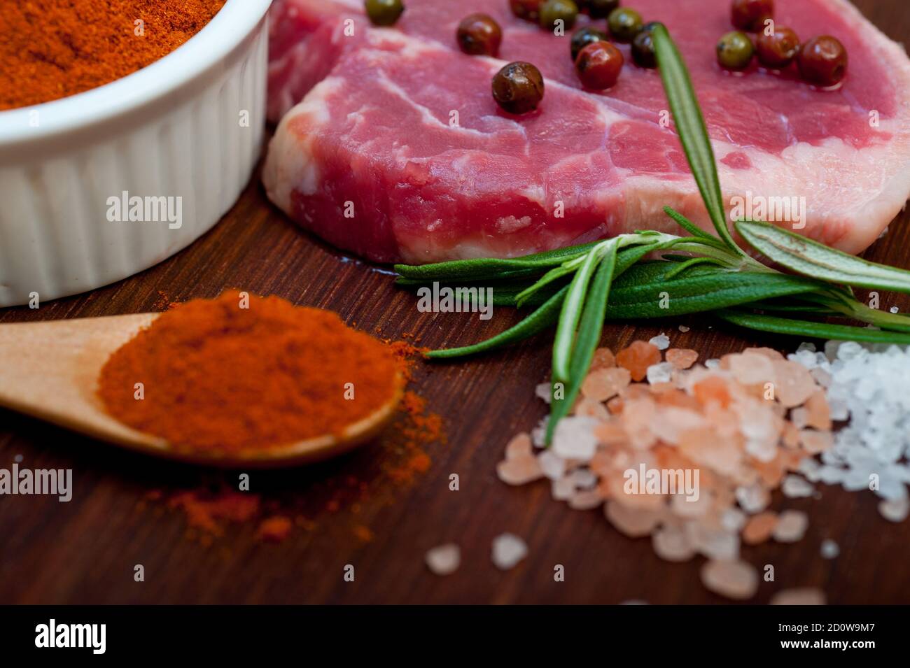 raw uncooked ribeye beef steak Stock Photo - Alamy