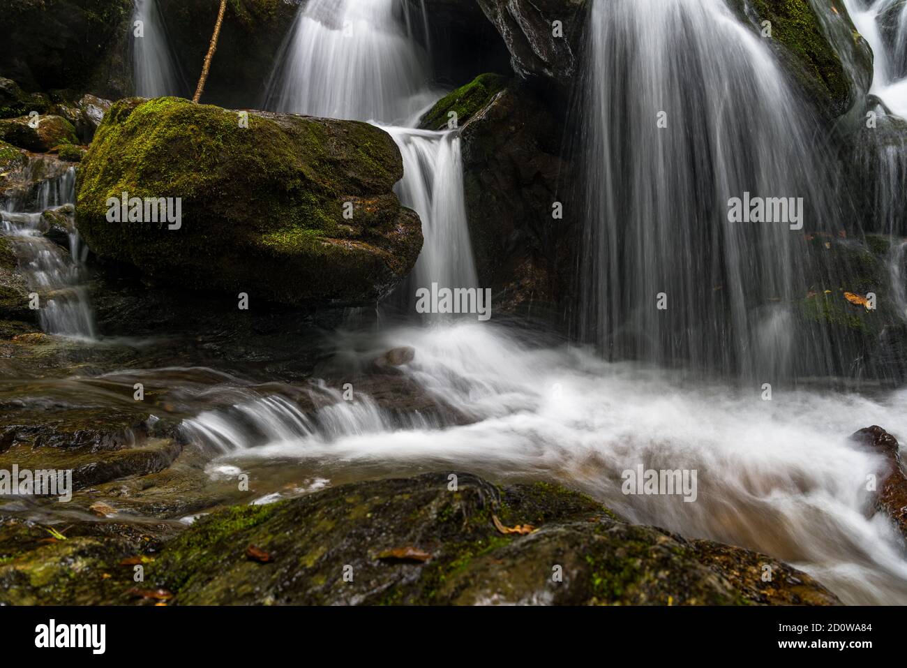 Sunsets and waterfalls along the Blue Ridge Parkway, Virginia, USA ...