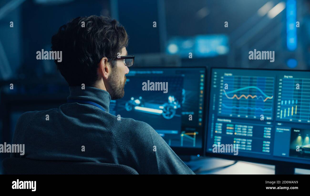 Professional Automotive Graphic Designer is Working on 3D CAD Software ...